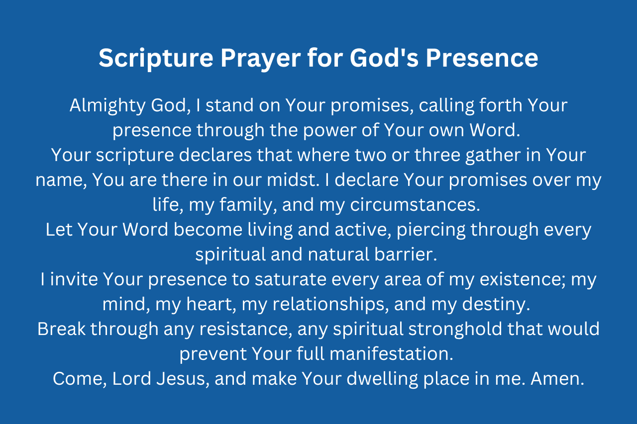 8 Powerful Prayer Points for God’s Presence with Scriptures